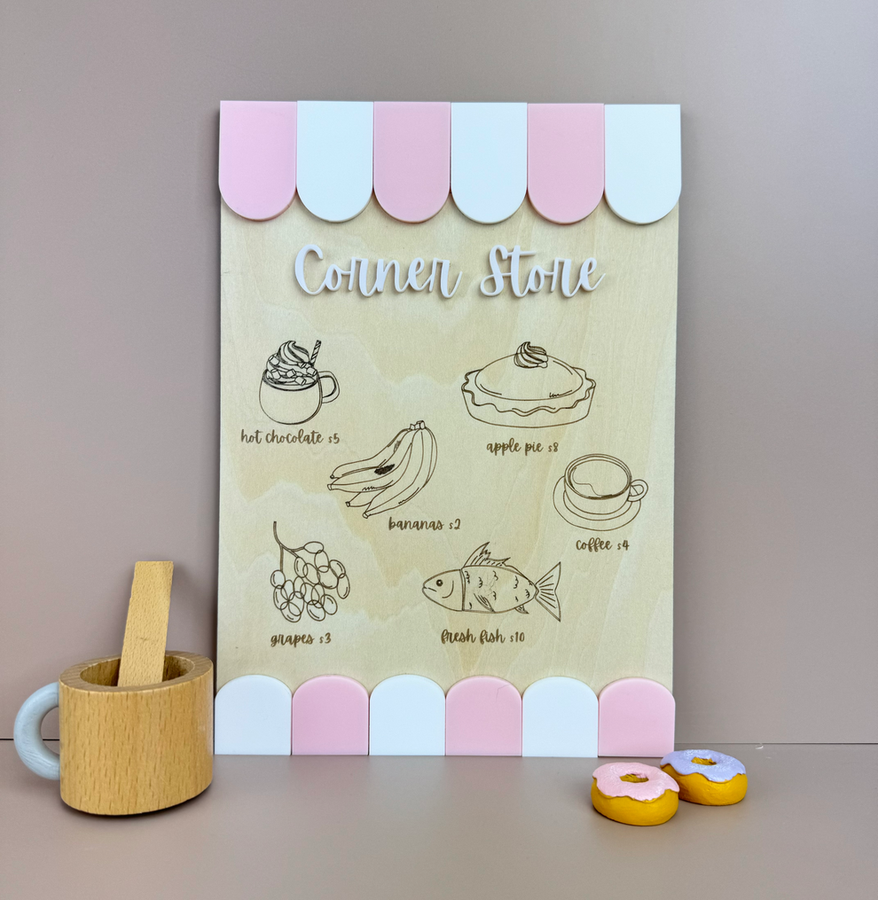 Kids Corner Store Menu Sign – Luma Light